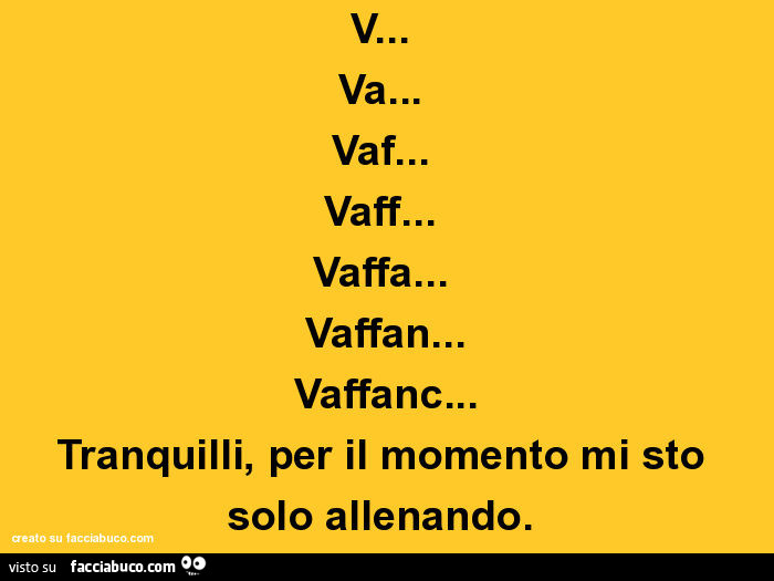 V… va… vaf… vaff… vaffa… vaffan… vaffanc… - Facciabuco.com